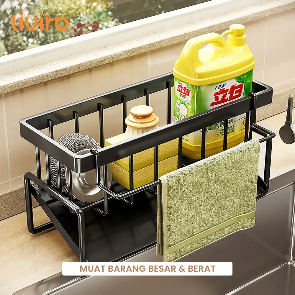 Liviro Rak Spons Sabun Cuci Piring Wastafel Rack Sponge Kain Lap Cucian ...