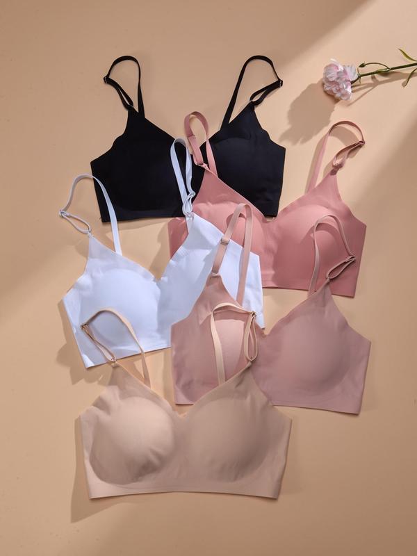 Women's Valentine's Day Solid Wireless Seamless Bra, Autumn Winter ...