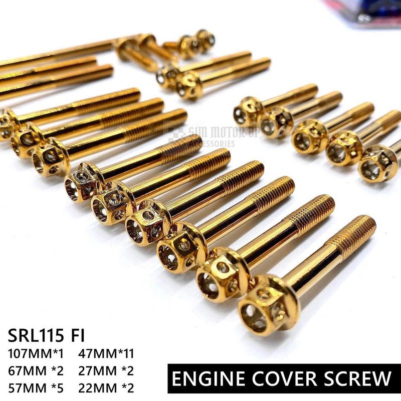 ENGINE SKRU SET GOLD Y15/Y16 LAGENDA115 Fi LC V1-8 - TikTok Shop Malaysia