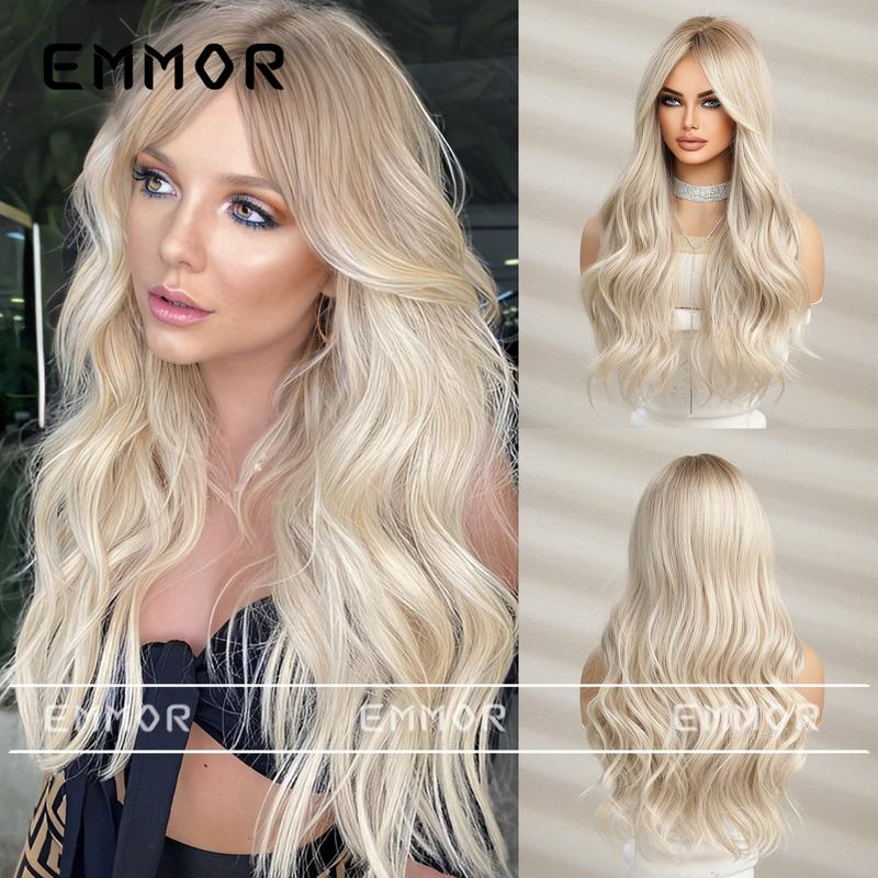 Rambut Palsu Berambut Perang Platinum, Kecerunan, Untuk Wanita, Rambut ...