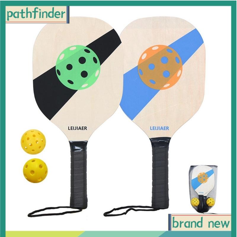 Squash Racket [2 Rackets + 2 Balls] Pickleball Paddles Set Wood ...
