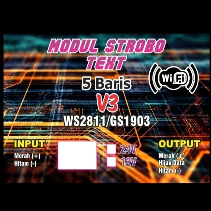 Modul strobo running text 5 baris volume 3... 12volt Car - Shop | Tokopedia