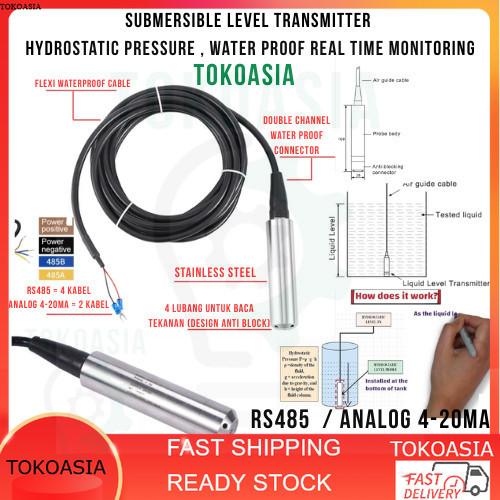 Jual Submersible Level Transmitter Hydrostatic pressure RS485 analog 4 ...