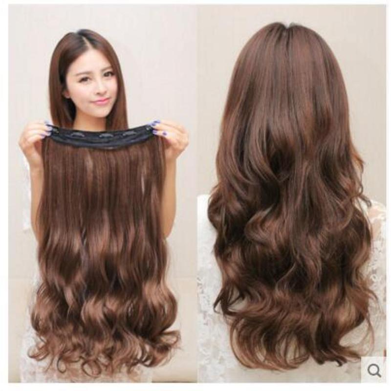 Big wave wig invisible one piece long hair wig women's seamless ...