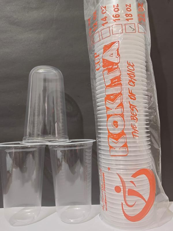 Gelas Oz UK 18 Oz Dan 18 Oz Oval - Gelas Plastik Bening Oval - Shop ...