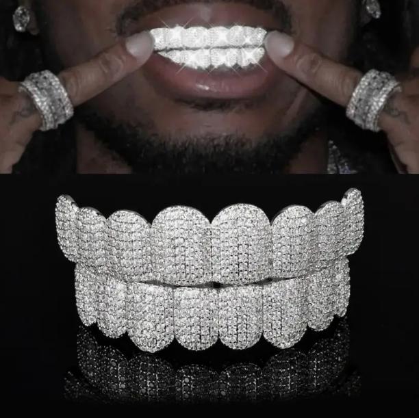 Hip Hop Cubic Zirconia TeethGrill, Set Up Sparkling Punk Teeth - TikTok ...