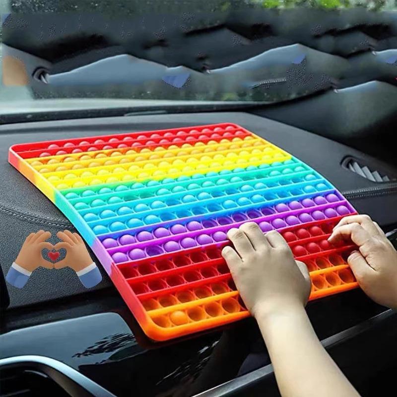 Big Size 30*30cm Giant Fidget Toys Rainbow Antistress Push Its - TikTok ...
