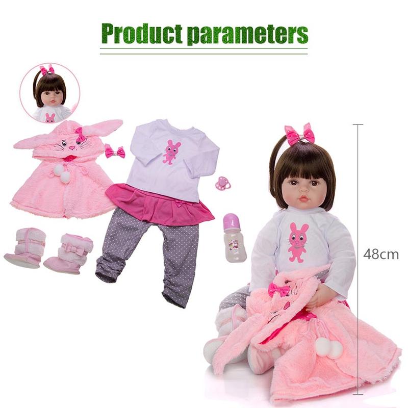 NPK 48 CM Reborn Baby Doll Toddler Real Soft Touch Maddie with Hand ...