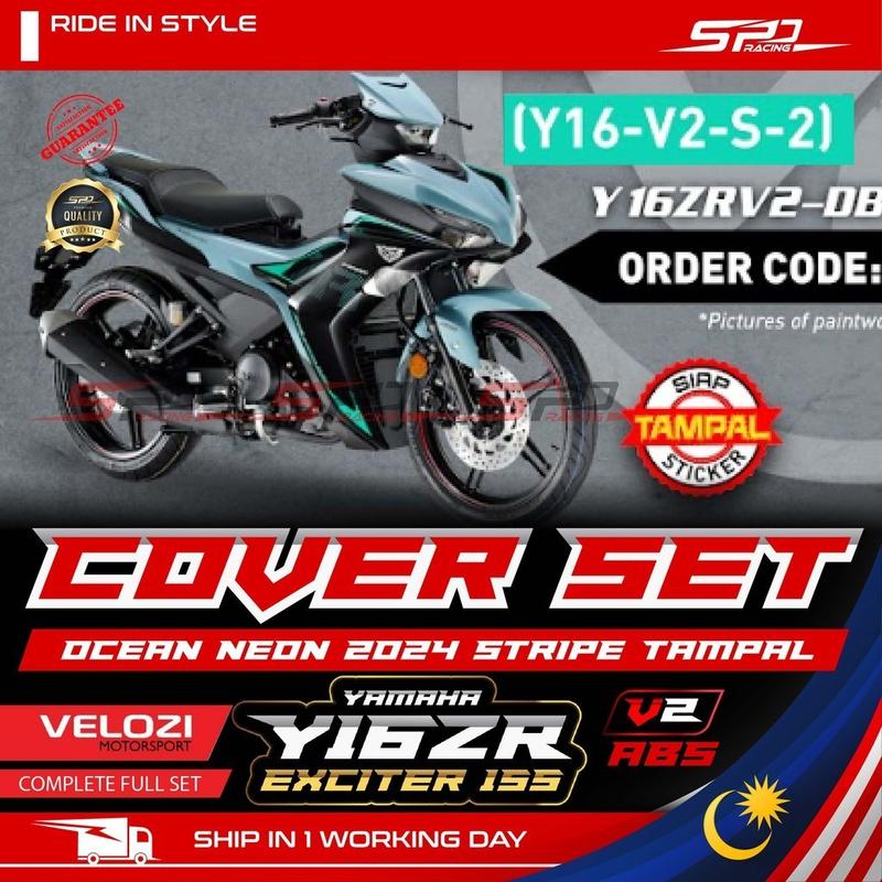 Y16 V2 Cover Set Ocean Neon 2024 Stripe Tampal I Original VELOZI ...