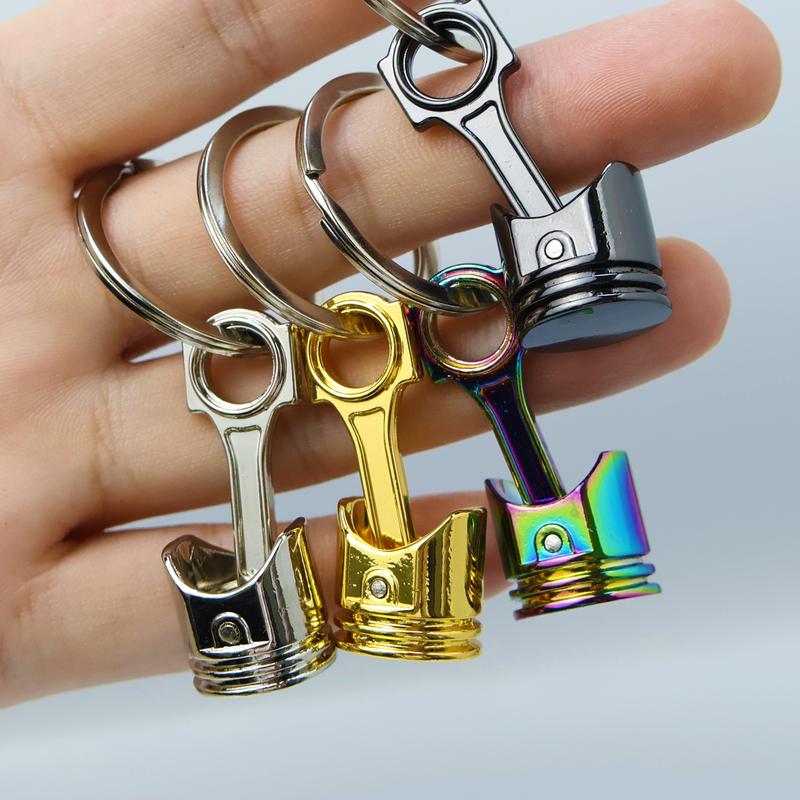 1PCs Random Color Creative Engine Piston Keychain Men, Car Modification ...