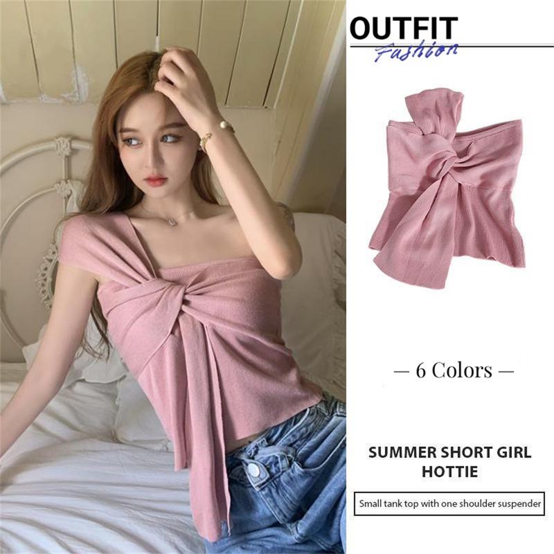 Baju Atasan Suspender untuk Wanita, Gaya Korea, Rompi Berkait, - TikTok ...