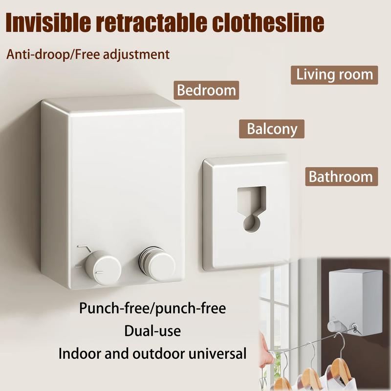 Punch-free Invisible Retractable Clothesline Indoor Sampayan - TikTok ...