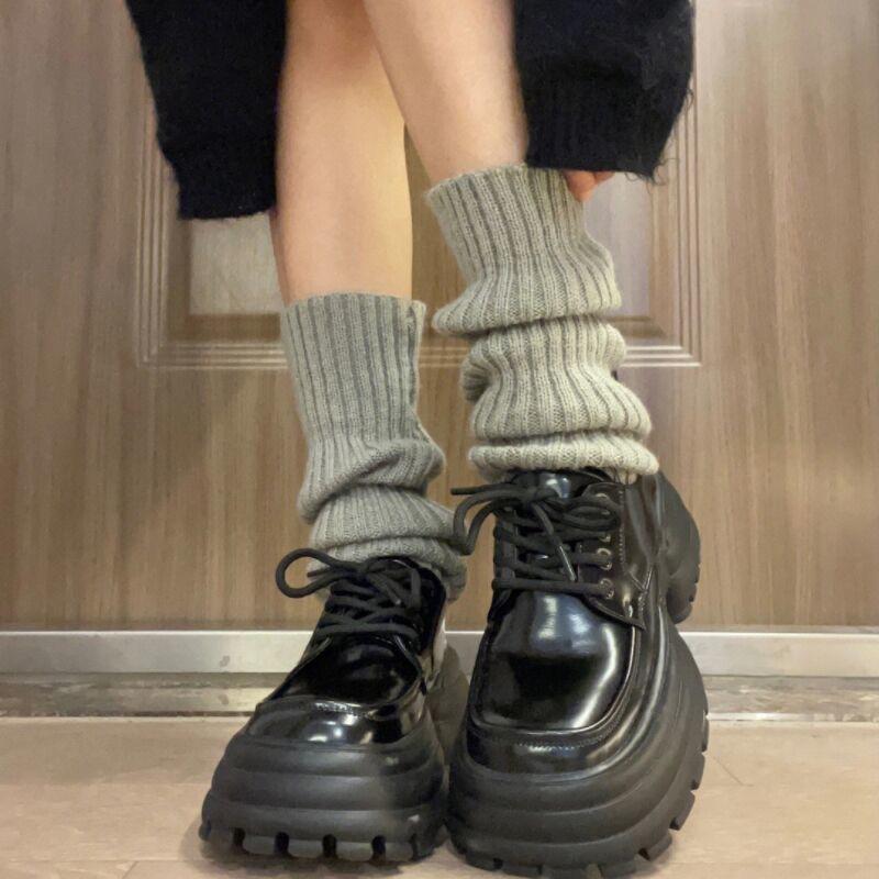 Knitted Pile Style Foot Sock Lengthened Jk Calf Socks Modified - TikTok ...