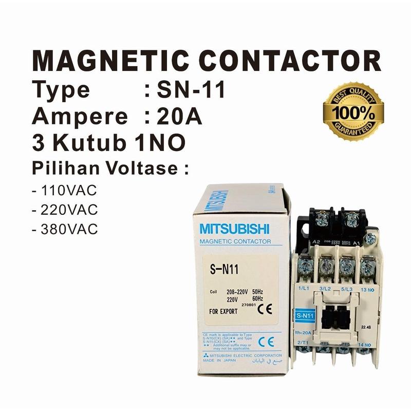 Magnetic Contactor MITSUBISHI SN-11 - Shop | Tokopedia