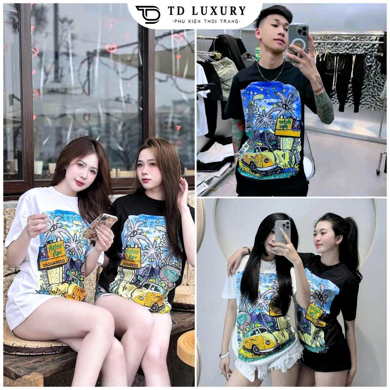 Áo Phông D2 D.Q.S Họa tiết oto cây dừa, nam nữ Hàng Siêu Cấp - TikTok ...