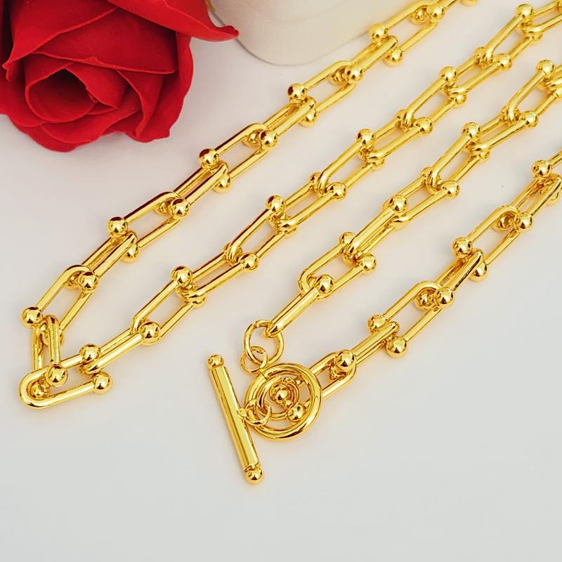 Rantai dewasa panjang Metal Coating Daily Female Jewelry Necklaces ...