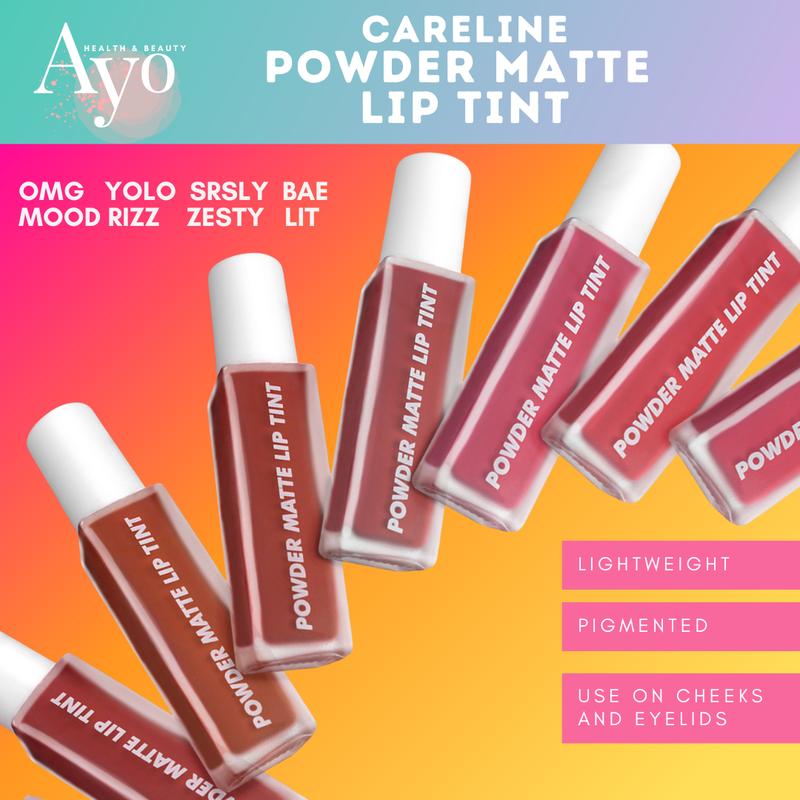 Careline Powder Matte Lip Tint OMG BAE SRSLY YOLO Transfer proof ...