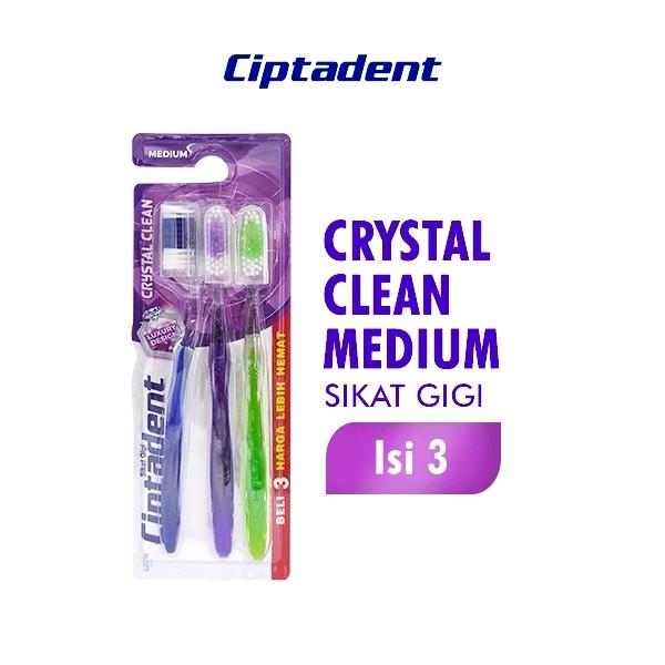 Ciptaden Sikat gigi Crystal Clean Medium Kotak Isi 3 pcs - Shop | Tokopedia