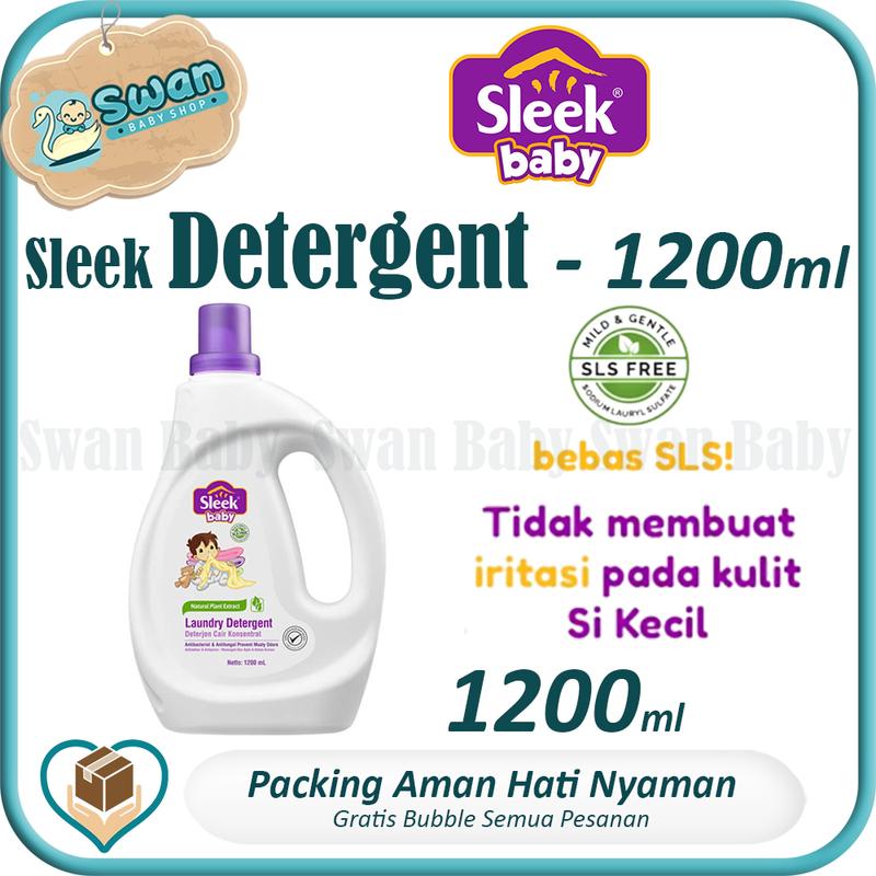 Sleek Baby Laundry Detergent Botol 1200ml - Shop | Tokopedia