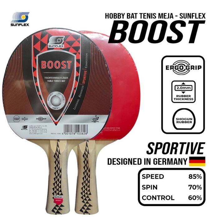 Jual Bet Pingpong Tenis Meja SUNFLEX BOOST SPORTIVE Ergo Grip Original ...