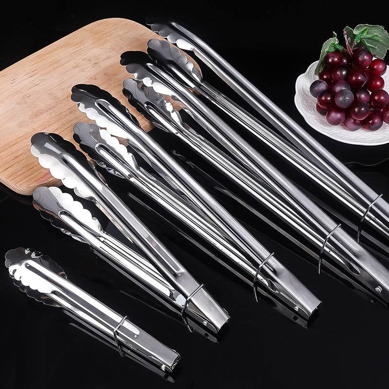 Stainless Steel Tong Tool Heat Bread Salad BBQ Cooking Serving - TikTok ...