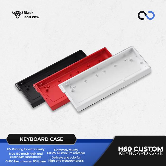 Jual Black Iron Bull H60 Custom 60% Aluminium Gaming Keyboard Case DIY ...