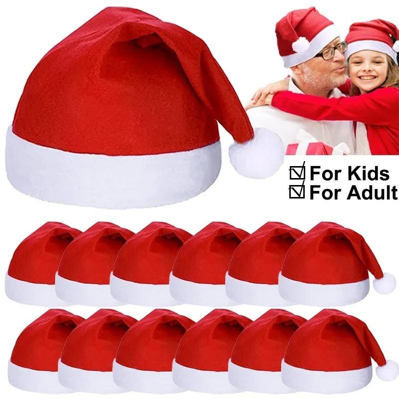 Topi Krismas untuk kanak-kanak dan orang dewasa, topi Santa Claus ...