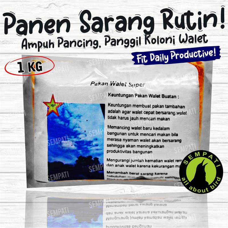 SEMPATI Pakan Walet Super Makanan Burung Walet Premium 1 Kg Sarang ...