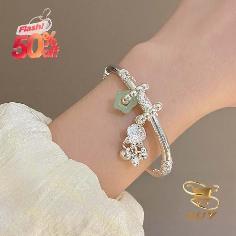 Ready Stock New Chinese Style Silver Peace Lock Bracelet for - TikTok ...
