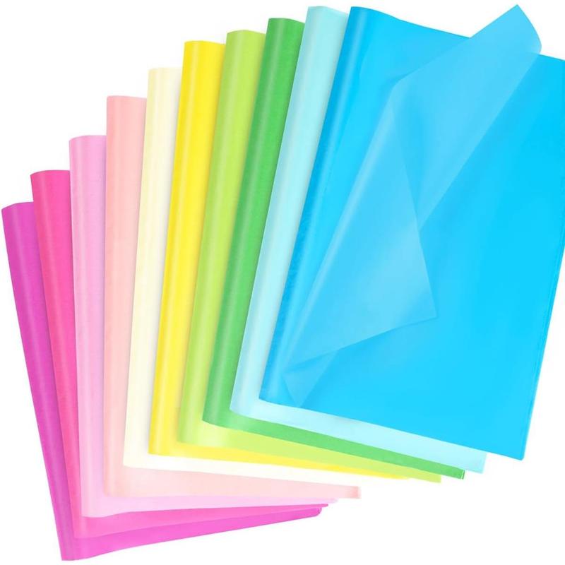 120 Sheets Tissue Paper for Bags, 20" x 14" Assorted 10 Colors Pastel ...