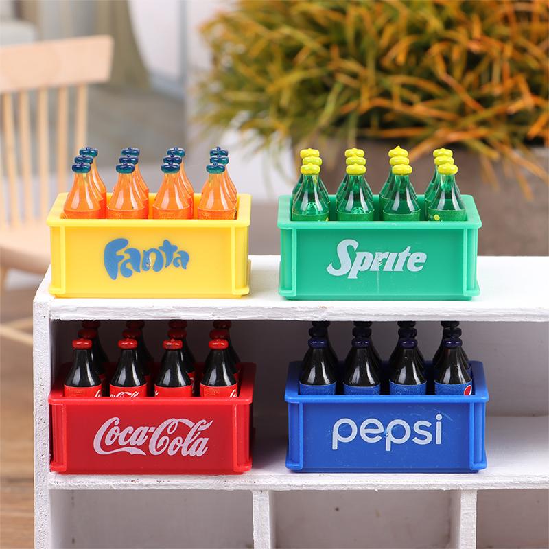 Botol minuman simulasi miniiture untuk rumah anak patung, aksesori ...