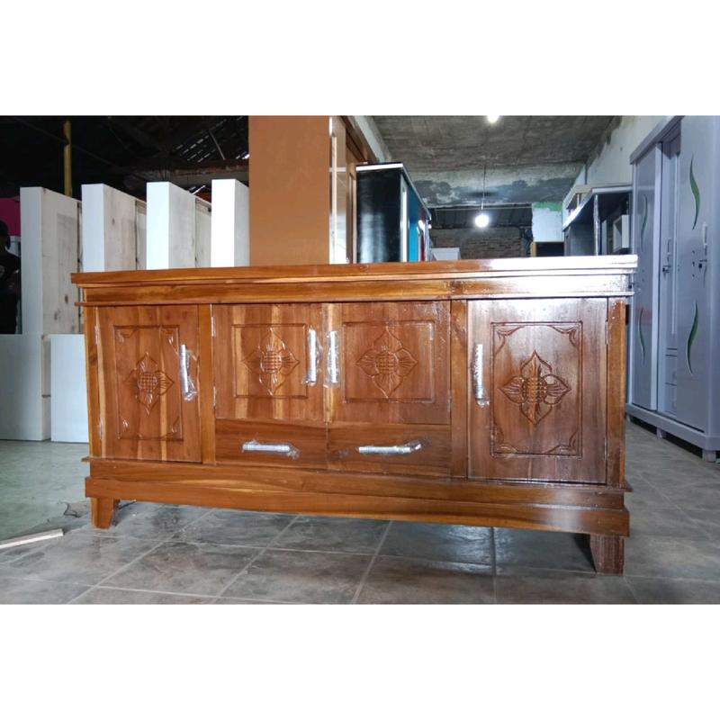 Buffet TV Rata Kayu Jati Cikarang (Jabodetabek krw) - Shop | Tokopedia
