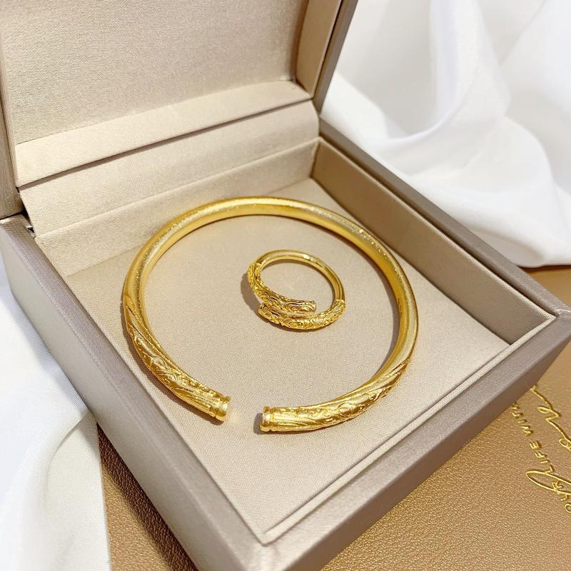 Shajin gold cudgel bracelet ring women's opening hoop spell bracelet ...