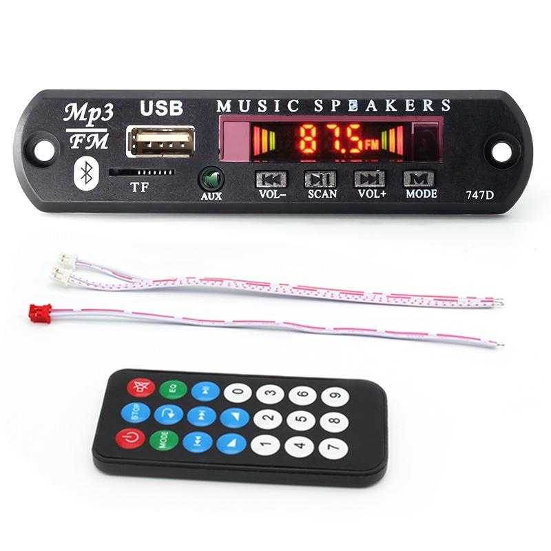 5V 12V Wireless Bluetooth 5.0 MP3 WMA Decoder Board Car Audio USB TF FM ...