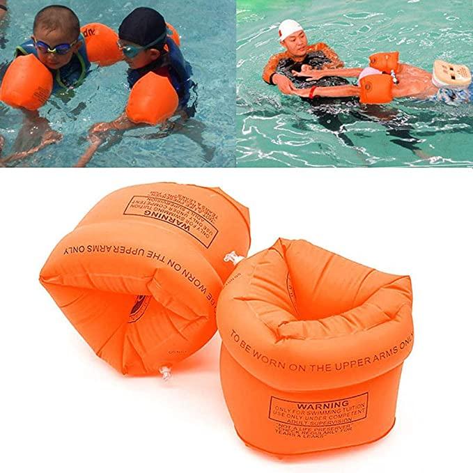 (2 Pieces) MILANDO Swim Arm Float Inflatable Round Water Double ...