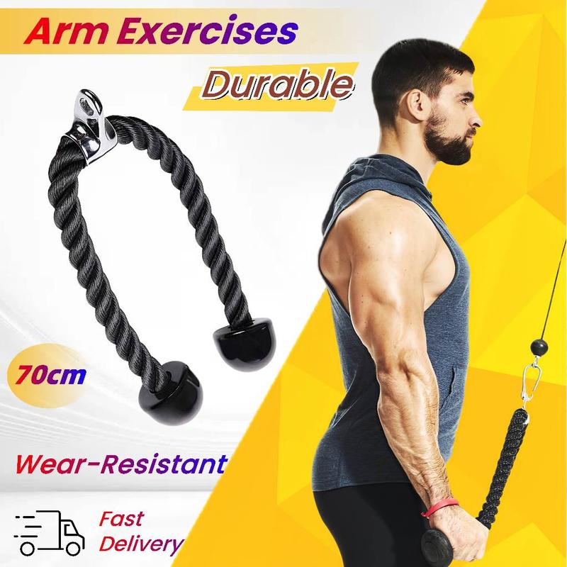 Tricep Rope,Fitness Double Head Biceps Tricep Rope For Arm Muscle,Gym ...