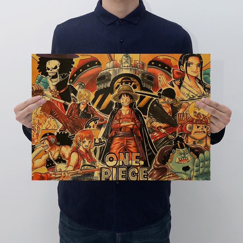 Siri Poster Kertas Kraft Retro ONE PIECE, Lukisan Hiasan Rumah - TikTok ...