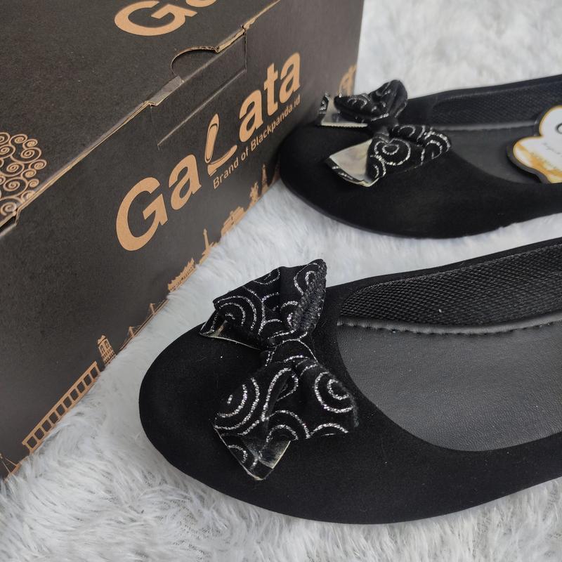 Nalenshoes Flatshoes Wanita Blackpanda Ribbon Clareta Sol Karet Anti ...
