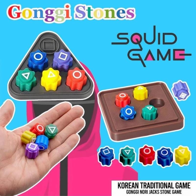 Squid Game 2 5PCS Gonggi Stone Catching Toy Squid Gong Gi Party ...
