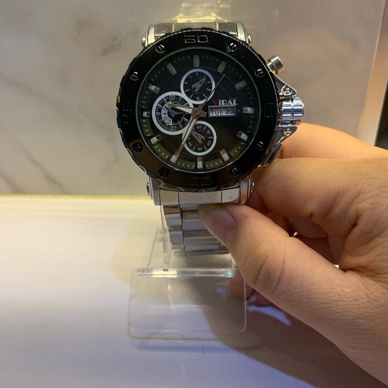 JAM TANGAN COWO SILVER PLAT HITAM TAHAN AIR - Shop | Tokopedia