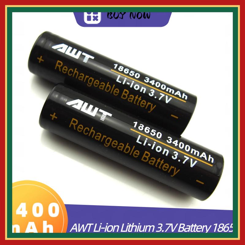 AWT battery 18650 3400mAh original 40A high drain rechargeable - TikTok ...