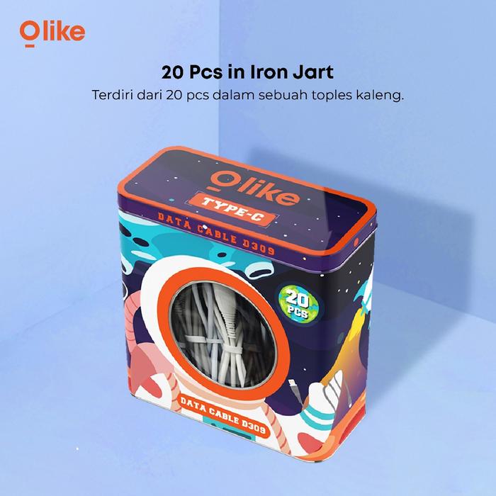 Jual KABEL DATA 1 box isi 20 pcs OLIKE Kabel Data usb D309 Mix Color ...