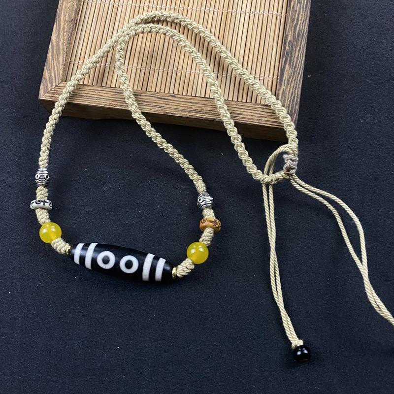 Authentic Tibetan Five-Eyed Dzi Bead Natural Agate Ancient Bead ...