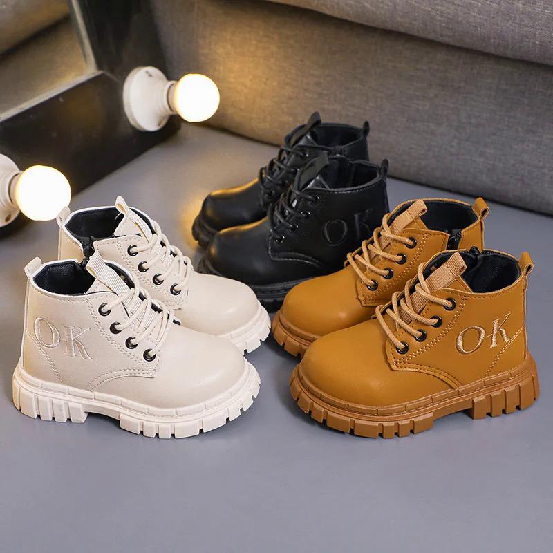 England Style Kids Shoes Boys Boots Spring Autumn Fashion Vintage ...
