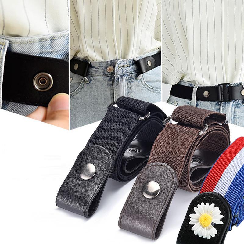 Buckle-Free Belts for Women Men Jean Pants Dress No Buckle Adjustable ...