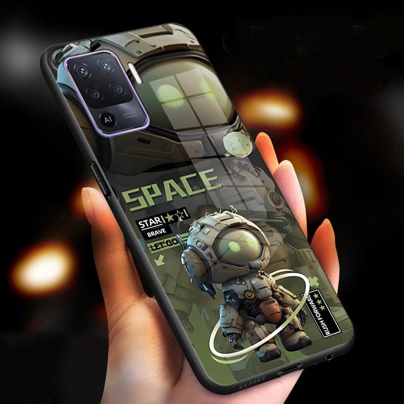 Phone case For OPPO A94 F19PRO A94 4G RENO5F Glass Hard Casing - TikTok ...