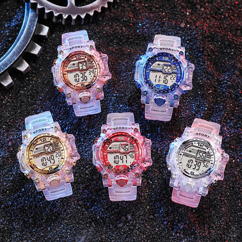 Jam Tangan Elektronik, Fesyen, Tali Lutsinar, Dail Besar, Sesuai ...