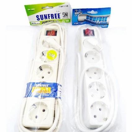 Jual STOP KONTAK KABEL SWIT 5 LB 5M COLOKAN KABEL 5Lubang Sunfree ...