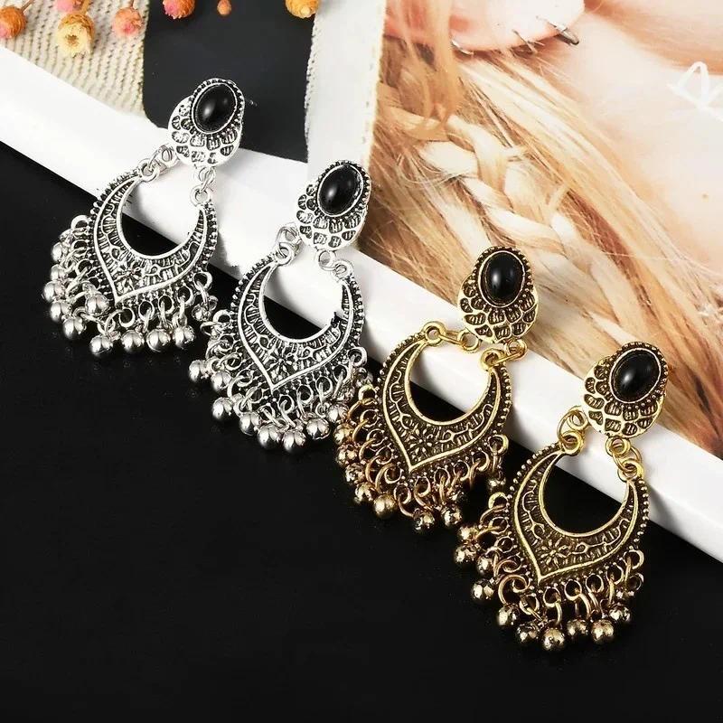 Anting-anting Purba, Pinggiran Fesyen, Manik Boho Vintaj, Untuk ...