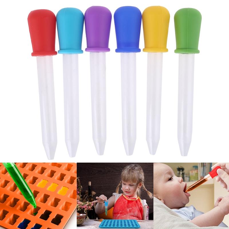 Fujin 6 Pack Liquid Dropper Silicone and Plastic Droppers Pipettes ...
